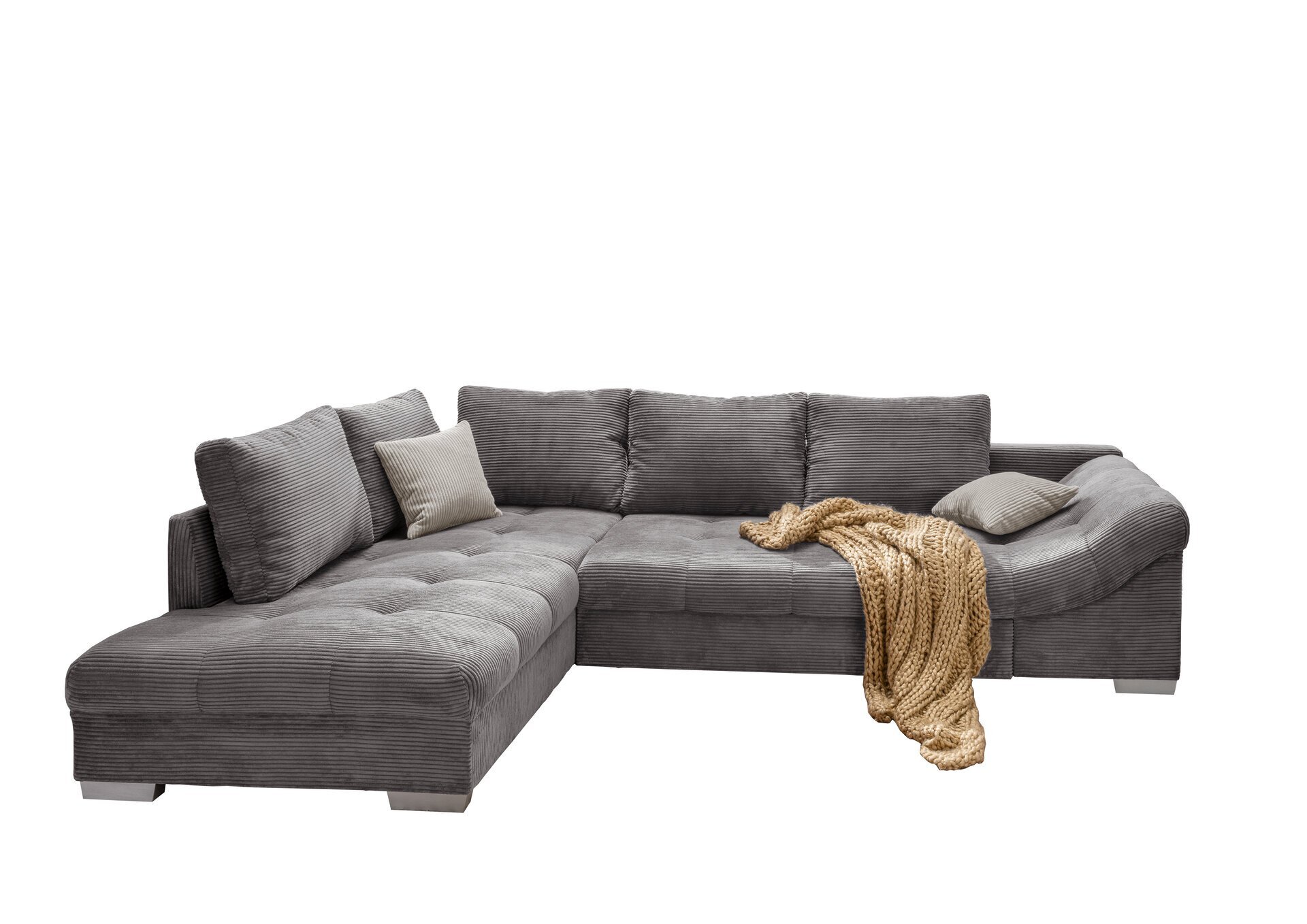 Ecksofa, Alvito | Grau | Ottomane links | 466081486000