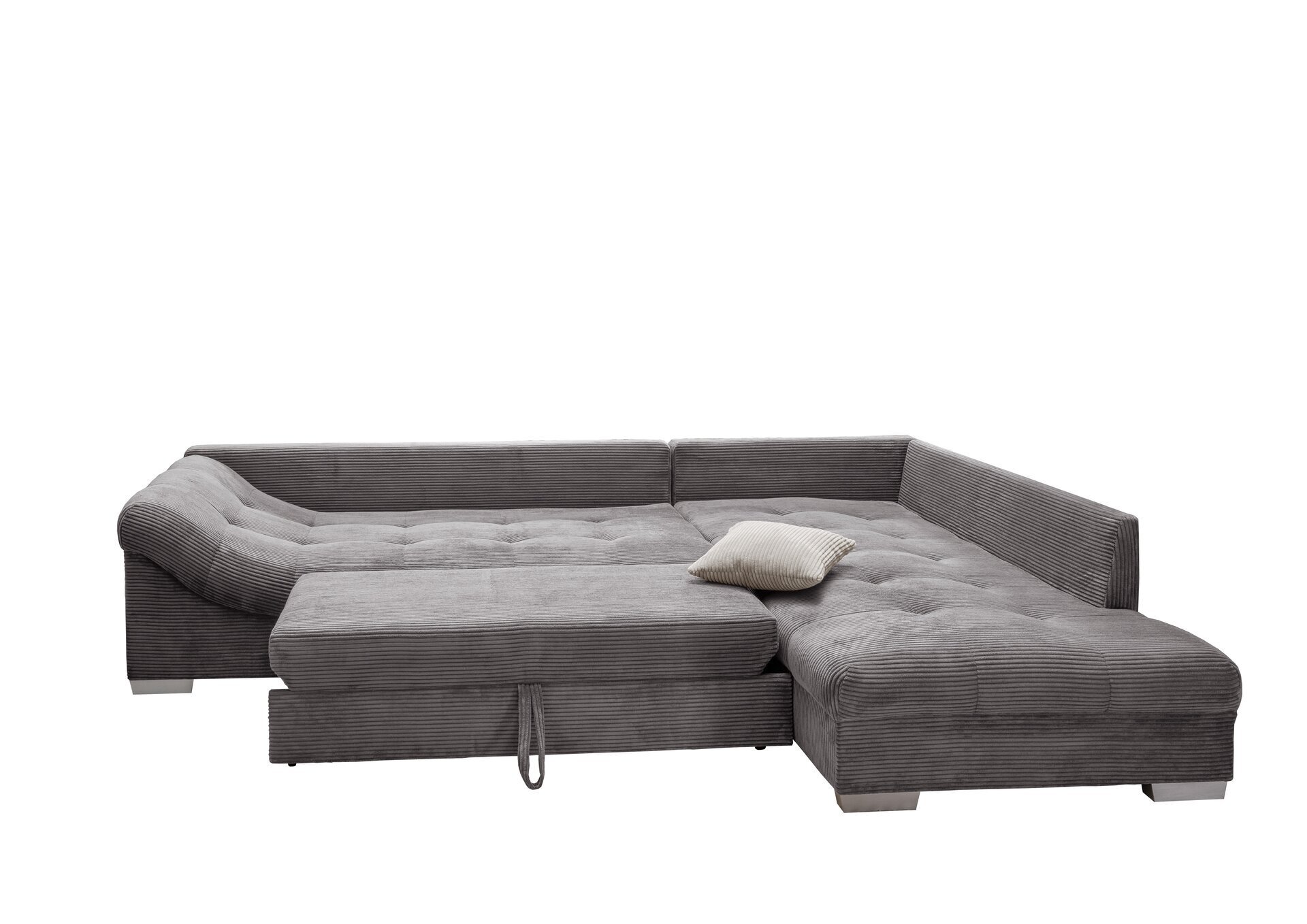 Ecksofa, Alvito | Grau | Ottomane rechts | 466081480000