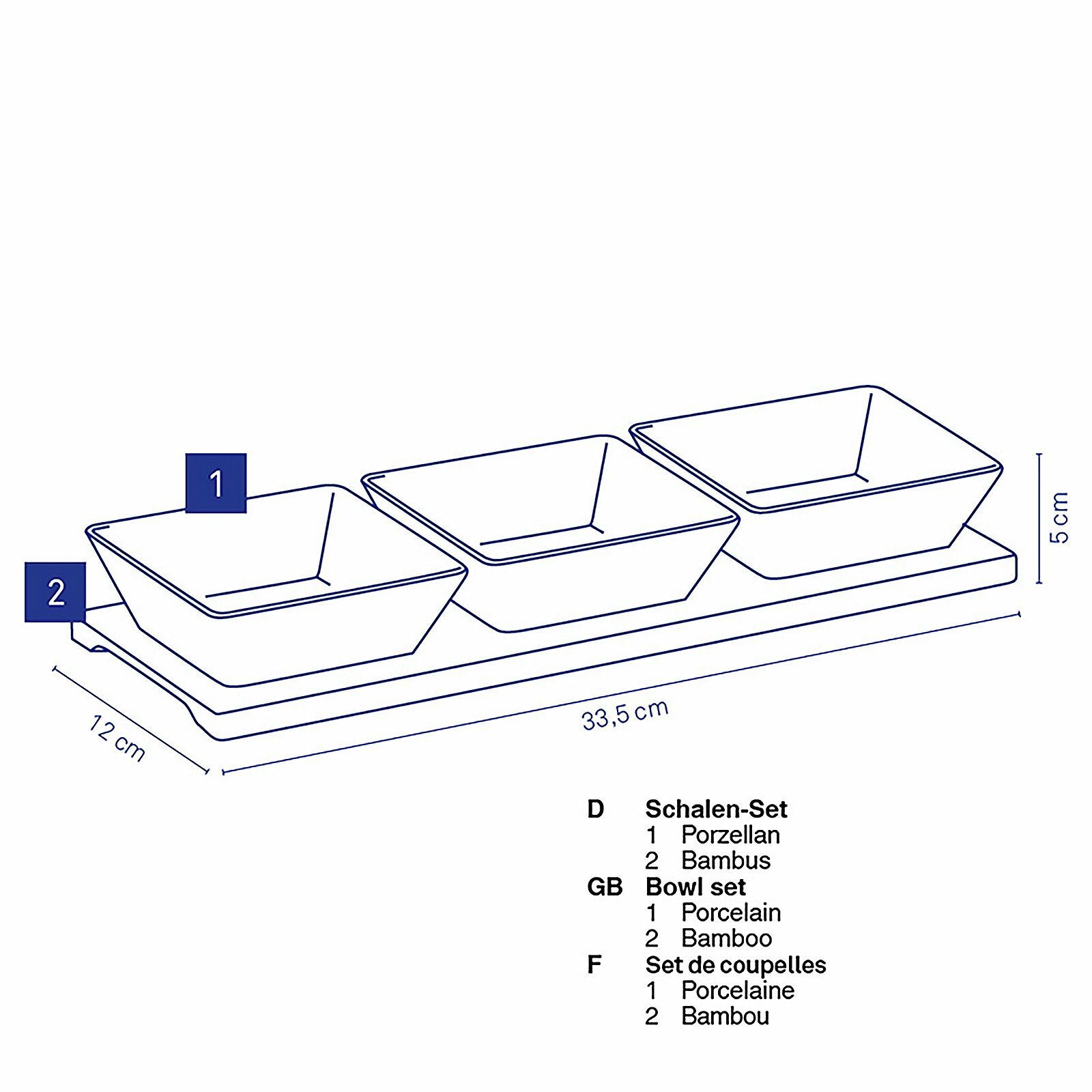 Schalen-Set, Philipa | 12x5x33,50cm | 241012261000