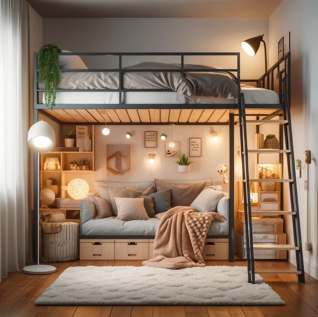 Tv Under Loft Bed
